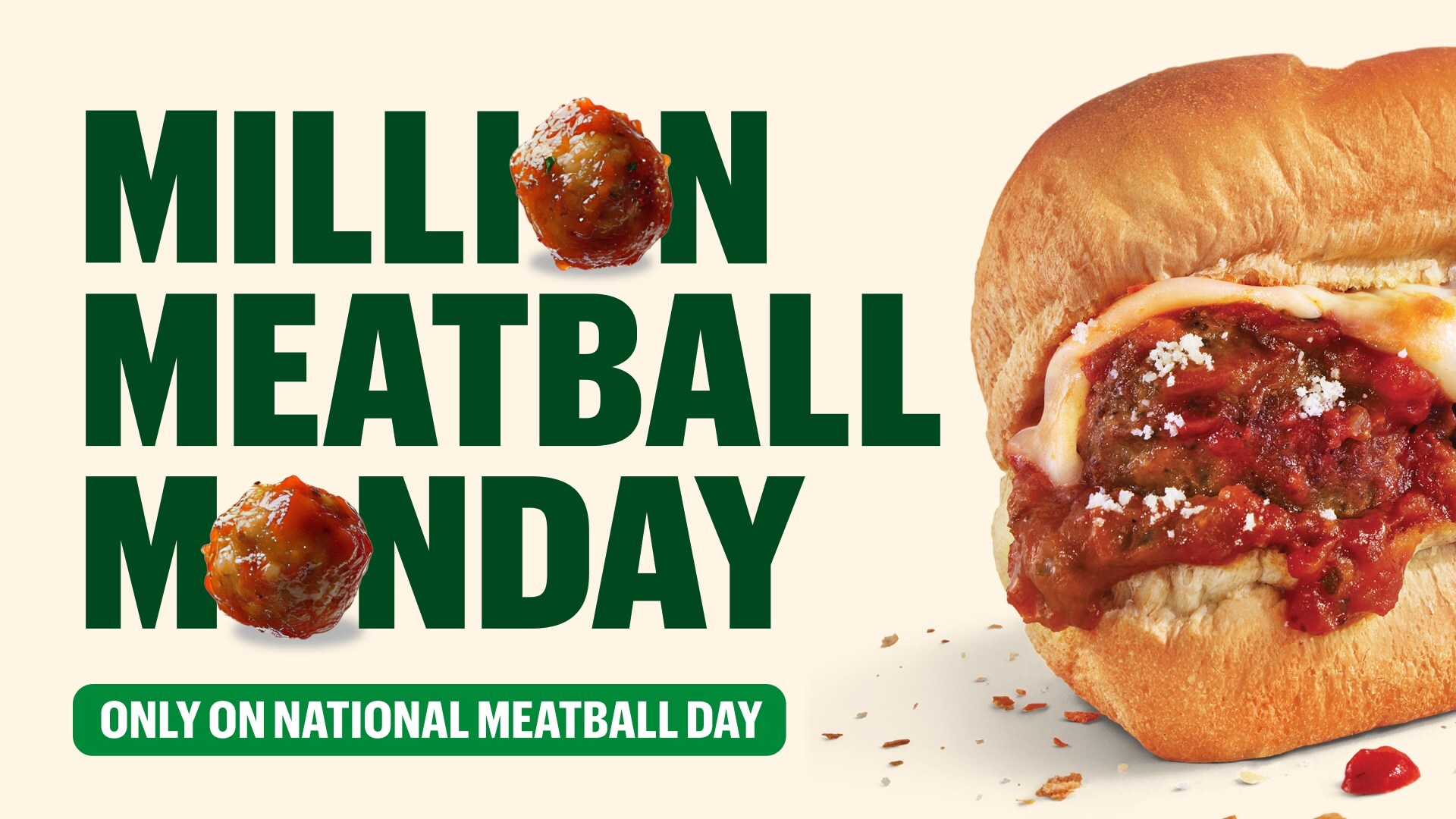 Million Meatball Monday Deal: Free Subway Upgrades