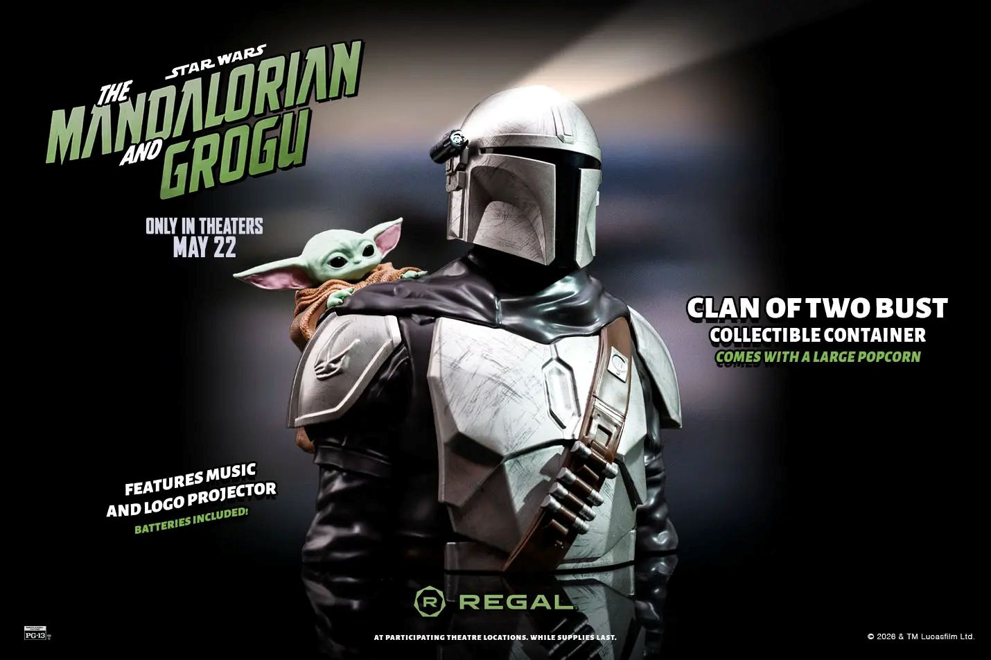 Mandalorian & Grogu Popcorn Buckets Coming to Theaters